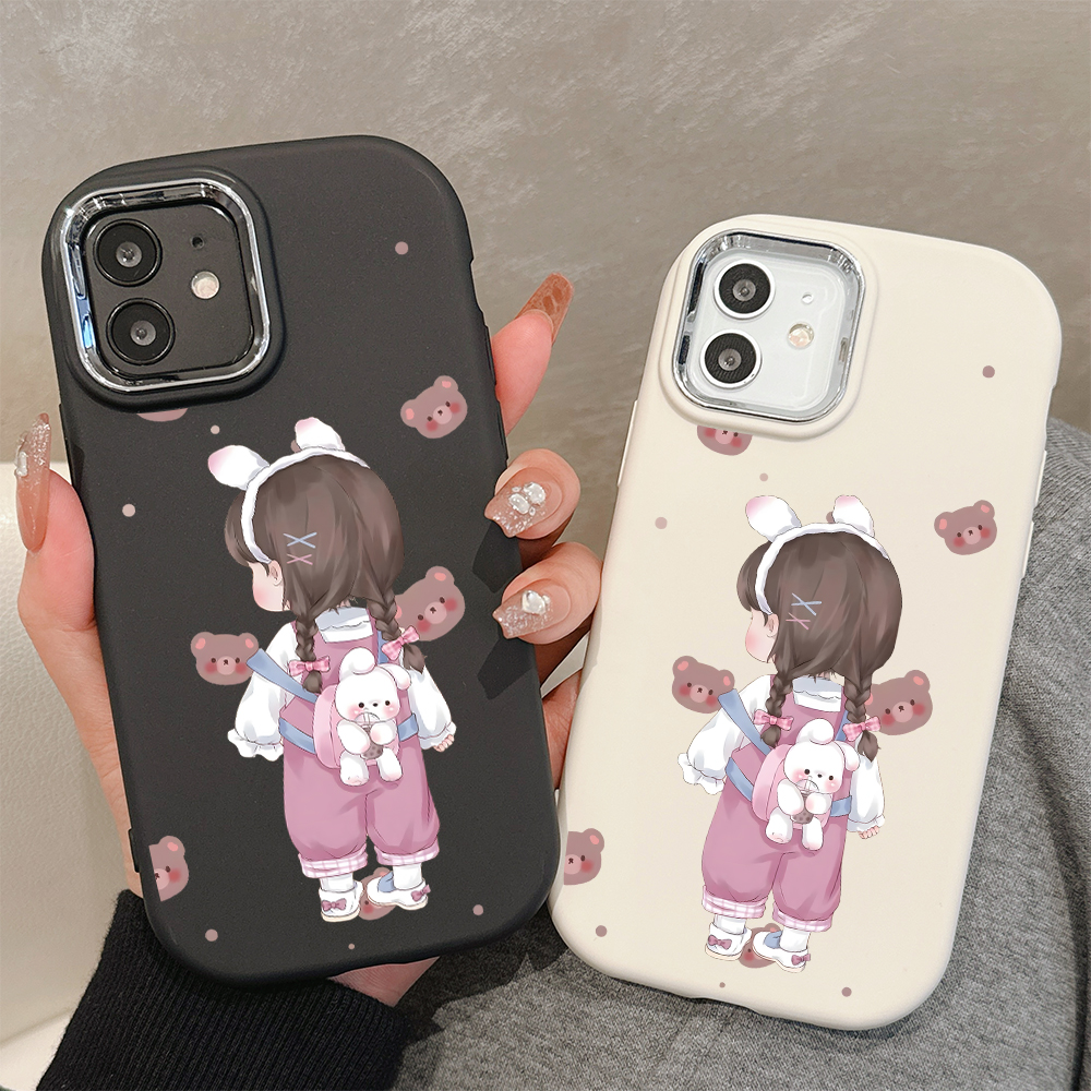AMORVOR Case for Infinix Hot 30i Cute Little Girl Back Shadow Back ...