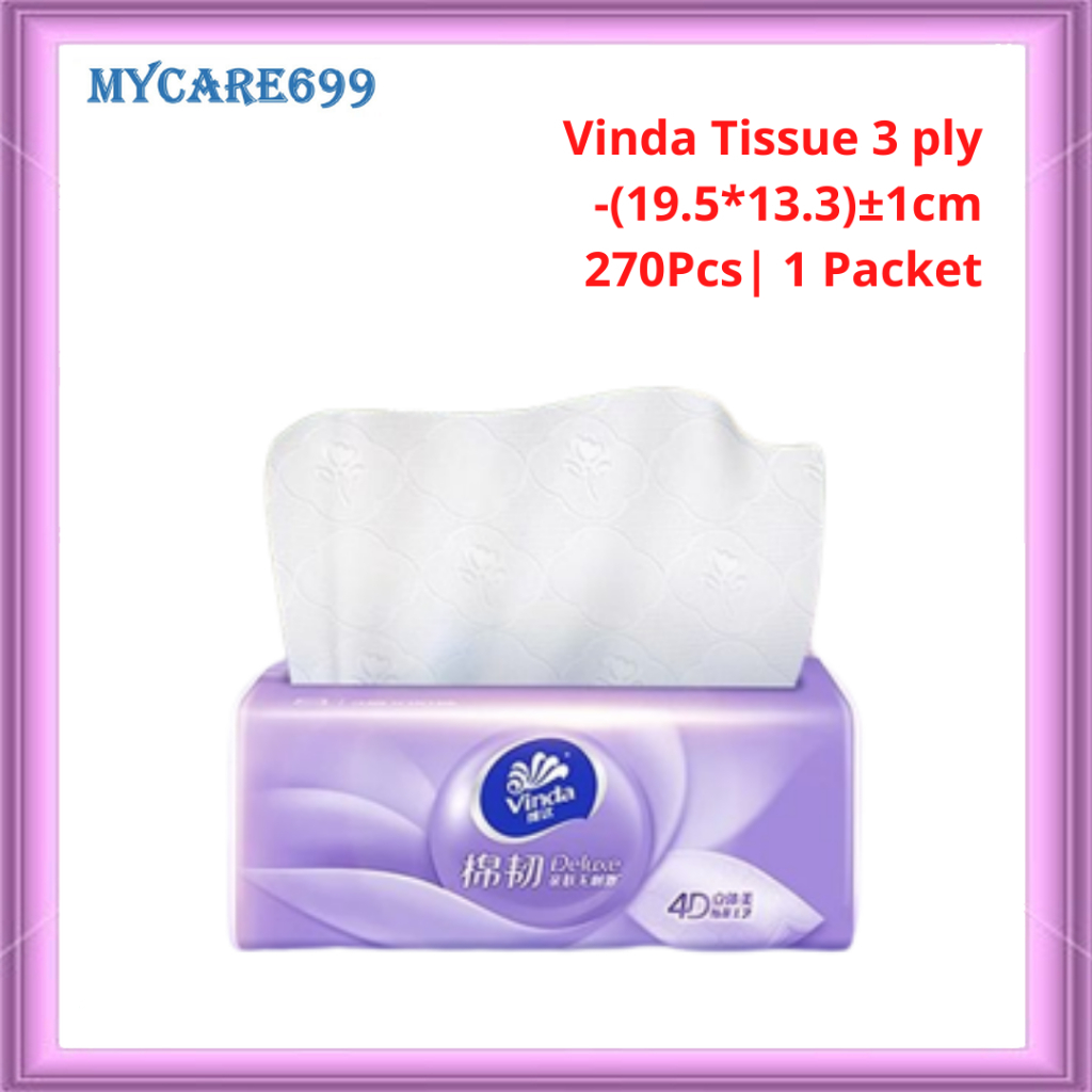 Facial Tissue 3ply Fragrance-Free Paper Towels Tissue Purple Packaging ...