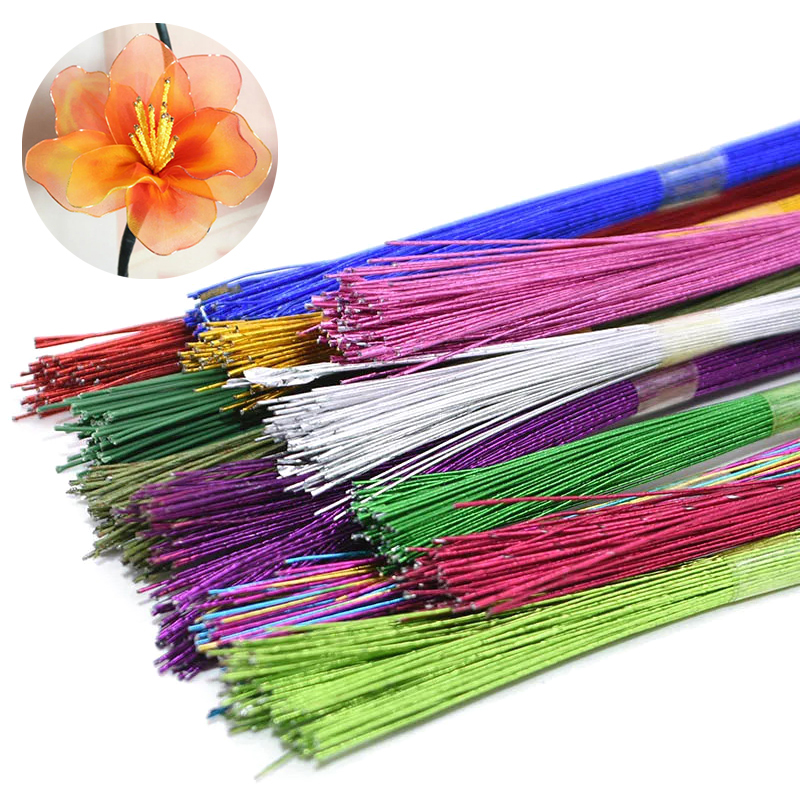10Pcs 80cm Stocking Flower Wire 0.78mm Diameter Iron Wire For DIY Nylon ...