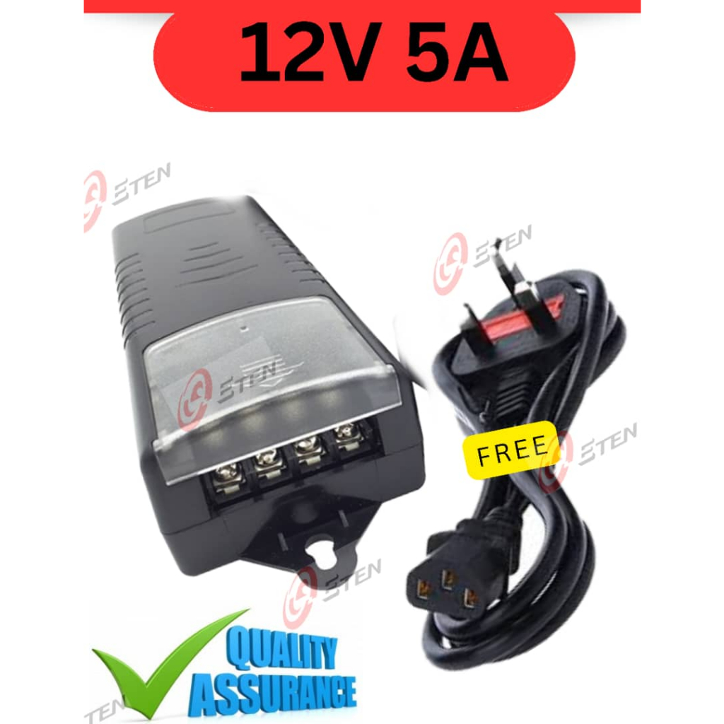 12V 5A Power Adapter 4 Channel Power Supply CCTV LED PTC Resettable FOR ...