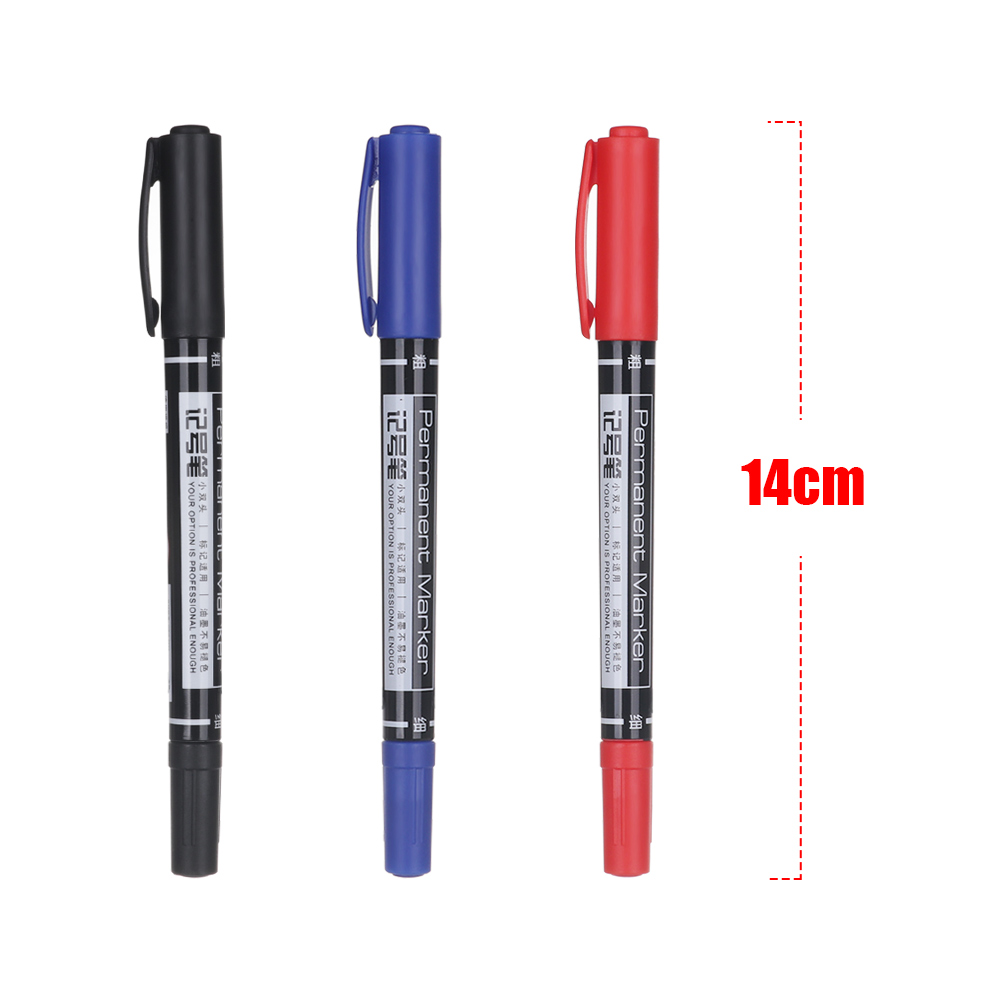 【CyberMart123】1PC Colored Twin Tip Pen Dry Permanent Marker Paint Point ...