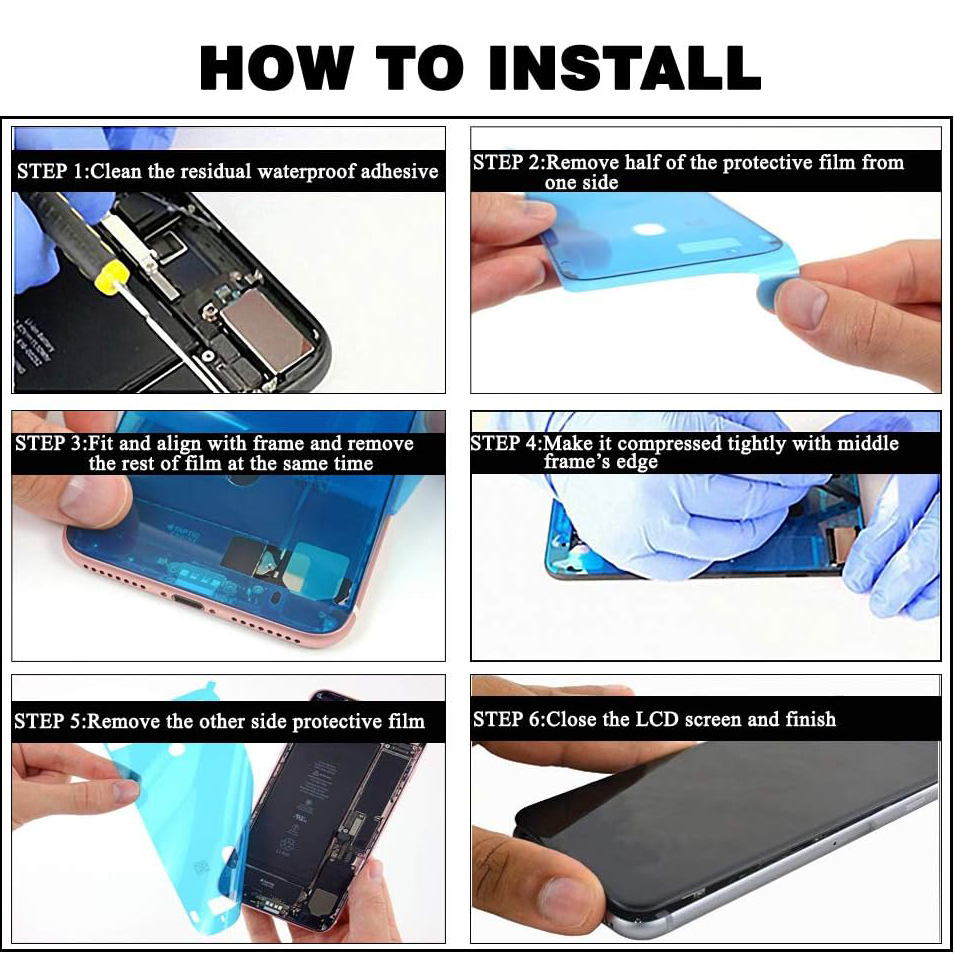 【support】 Waterproof Adhesive Sticker For 12 PRO MINI Front Housing ...