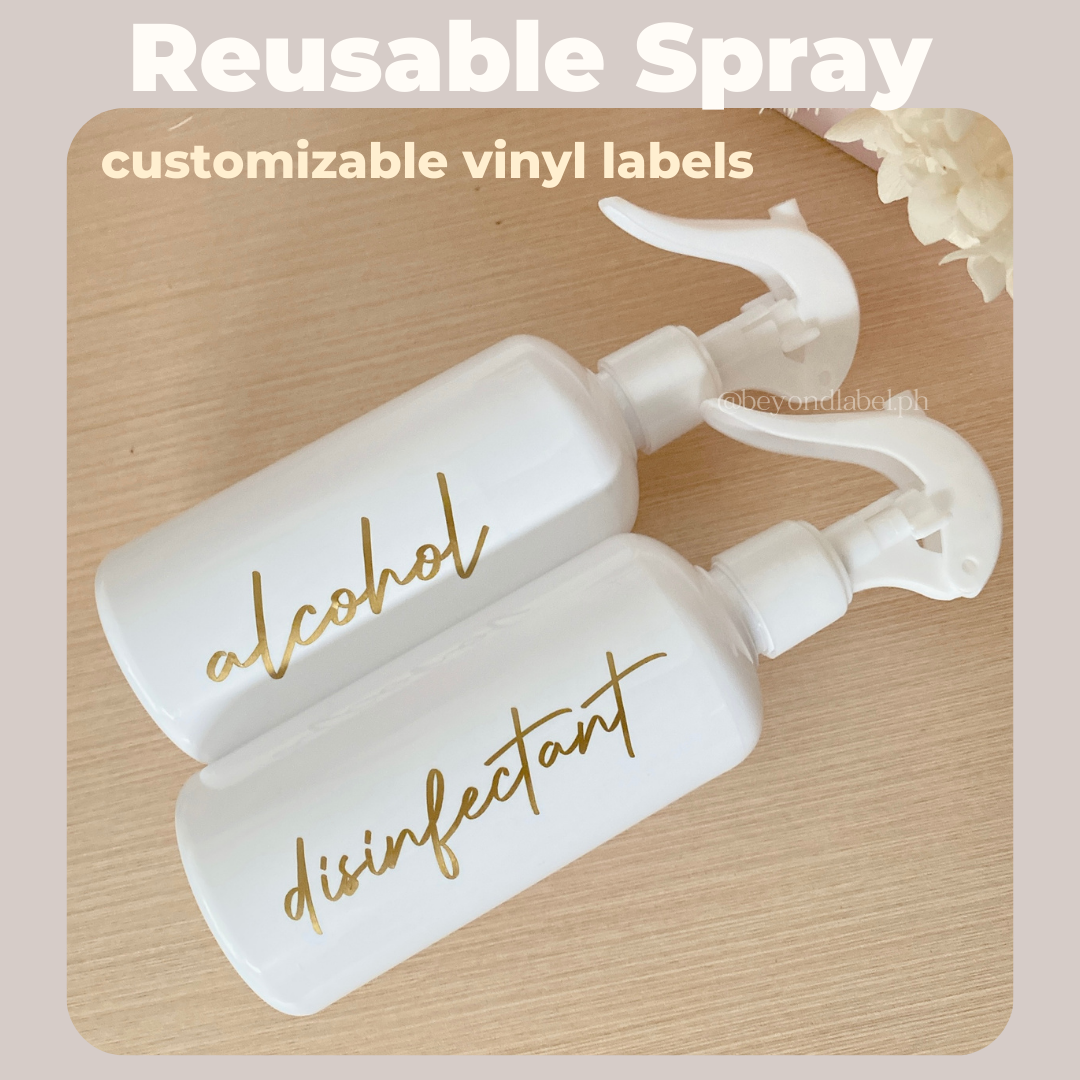 300ml/500ml RIVER White Spray / Alcohol / With Customizable Vinyl ...