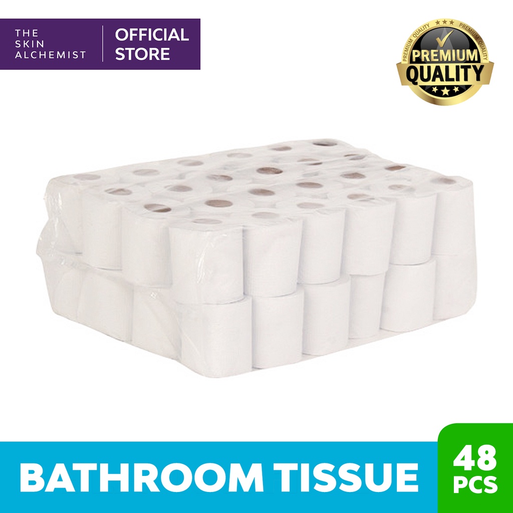 48 ROLLS PER PACK Bathroom Toilet Tissue Paper Virgin Pulp 2 PLY 300 ...