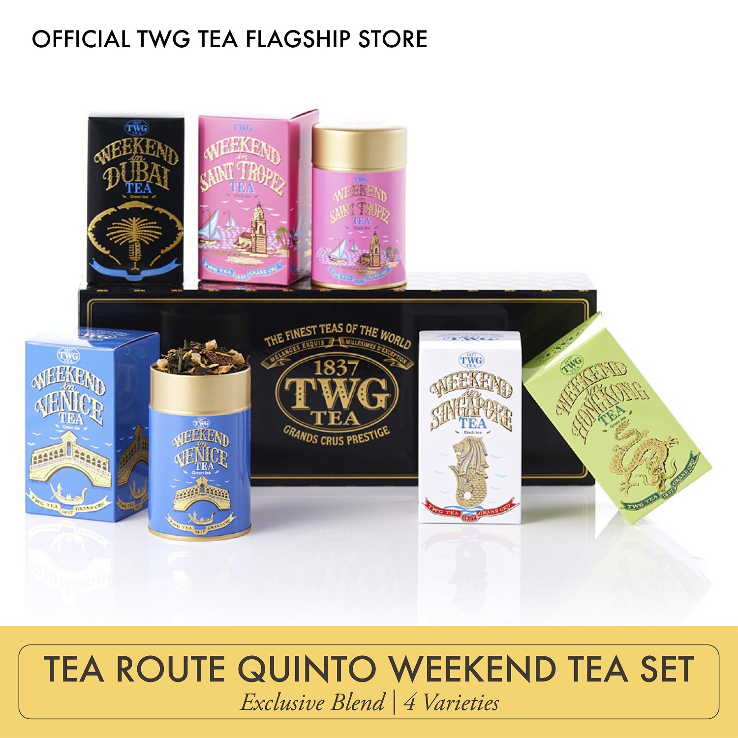 TWG Tea | Tea Route Quinto Weekend Tea Set in Haute Couture Tea Tin ...