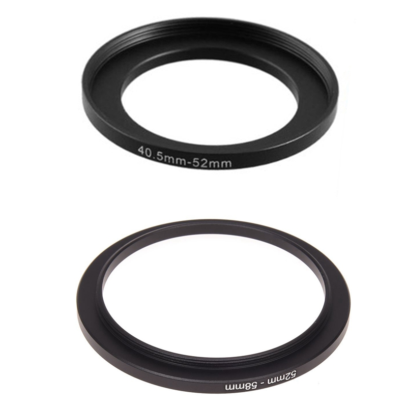 2 Pcs Replacement Metal Filter Step Up Ring Adapter for Camera 40.5mm ...