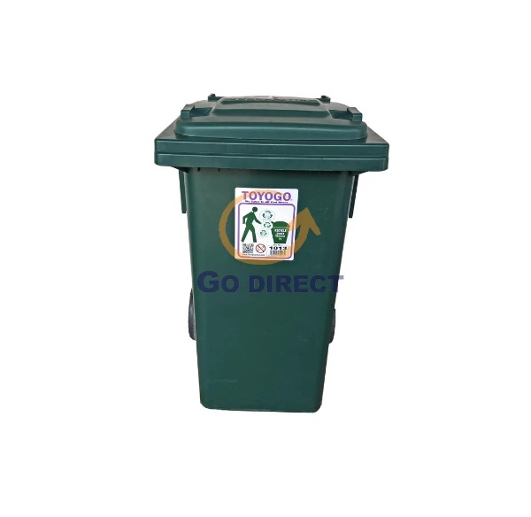 120L Large Dustbin Outdoor 1013 by Toyogo - Heavy Duty Garbage Bin with ...