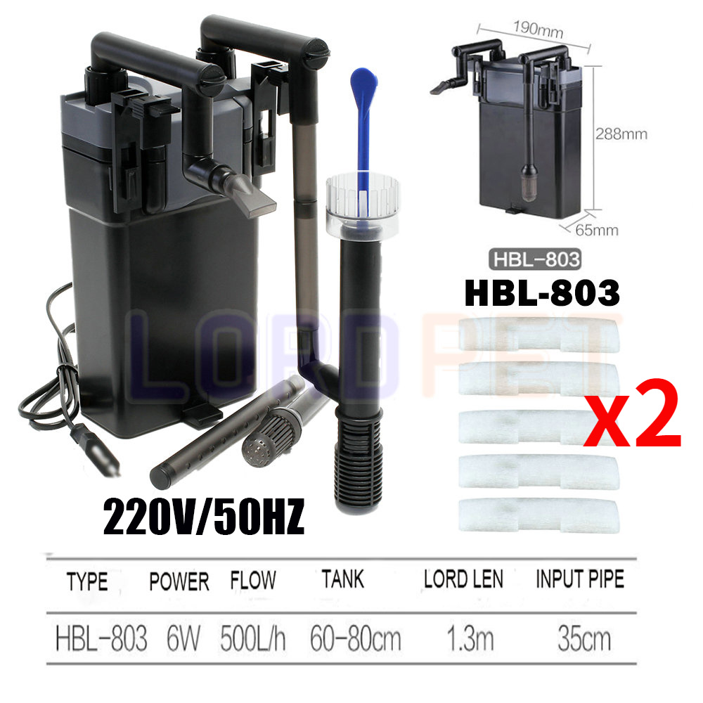 SunSun Hang On Filter Skimmer Up to 100 Liter Aquarium 6W Multi-stage ...