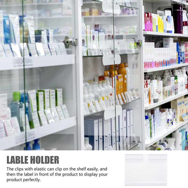 10PCS Plastic Sign Label Holder Wire Shelf Retail Price Tag Label ...