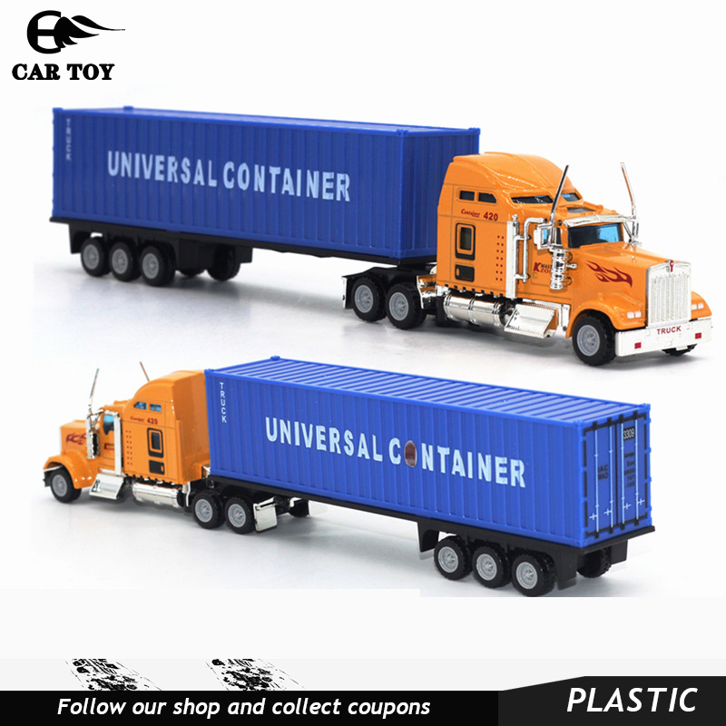 Car Toys 1pcs 1:48 Alloy Container Truck Model Metal Diecast Car Toy ...