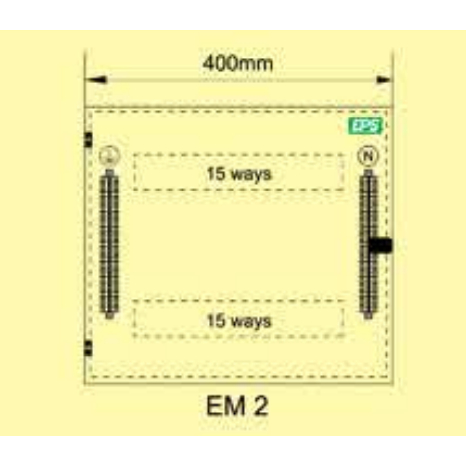 EPS M SIZE METALCLAD ENCLOSURE BOX 2,3,4 ROWS EM2/ EM2M/ EM3/ EM3M/ EM4 ...