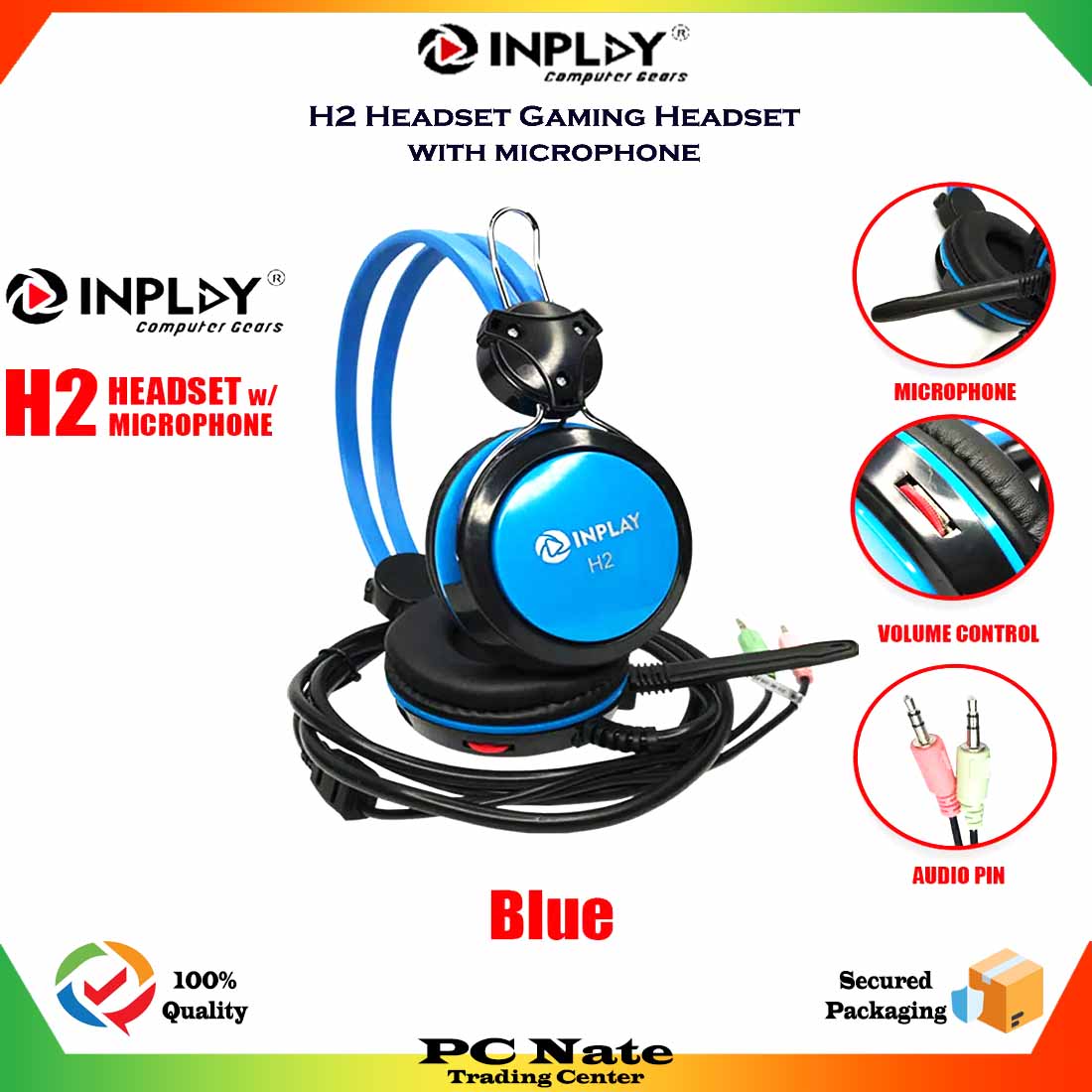 INPLAY H2 Gaming Headset with microphone (RGB) | Lazada PH