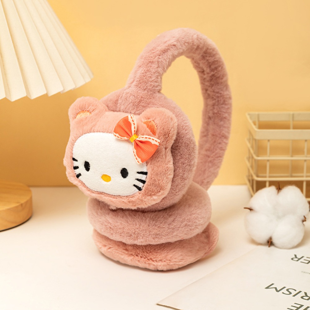 Cute Warm Plush Ear Warmer Sanrio Hello Kitty Winter Earmuffs Ear ...