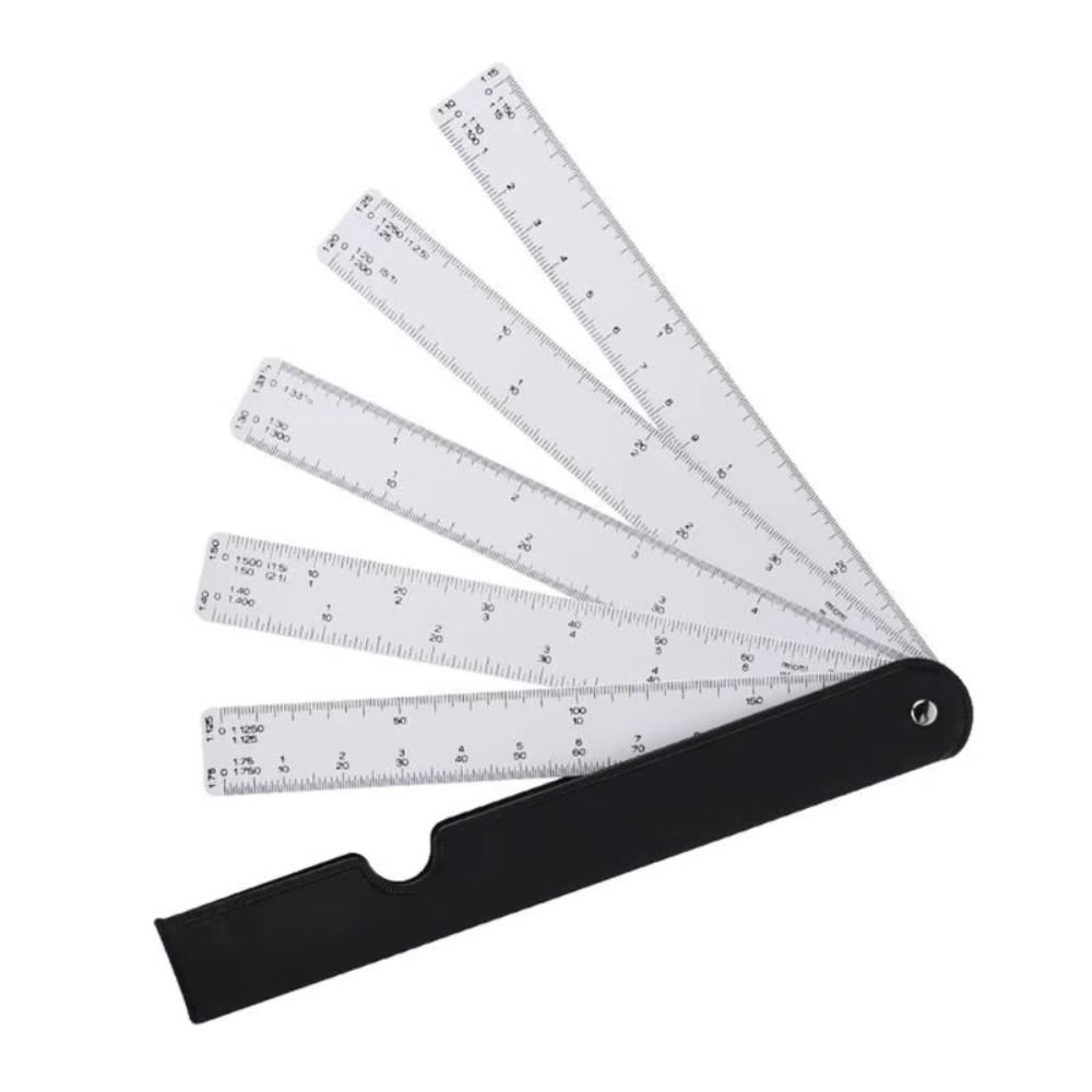Clothing Ruler 5 Blades Fan Shape Scale Ruler Multifunctional ...