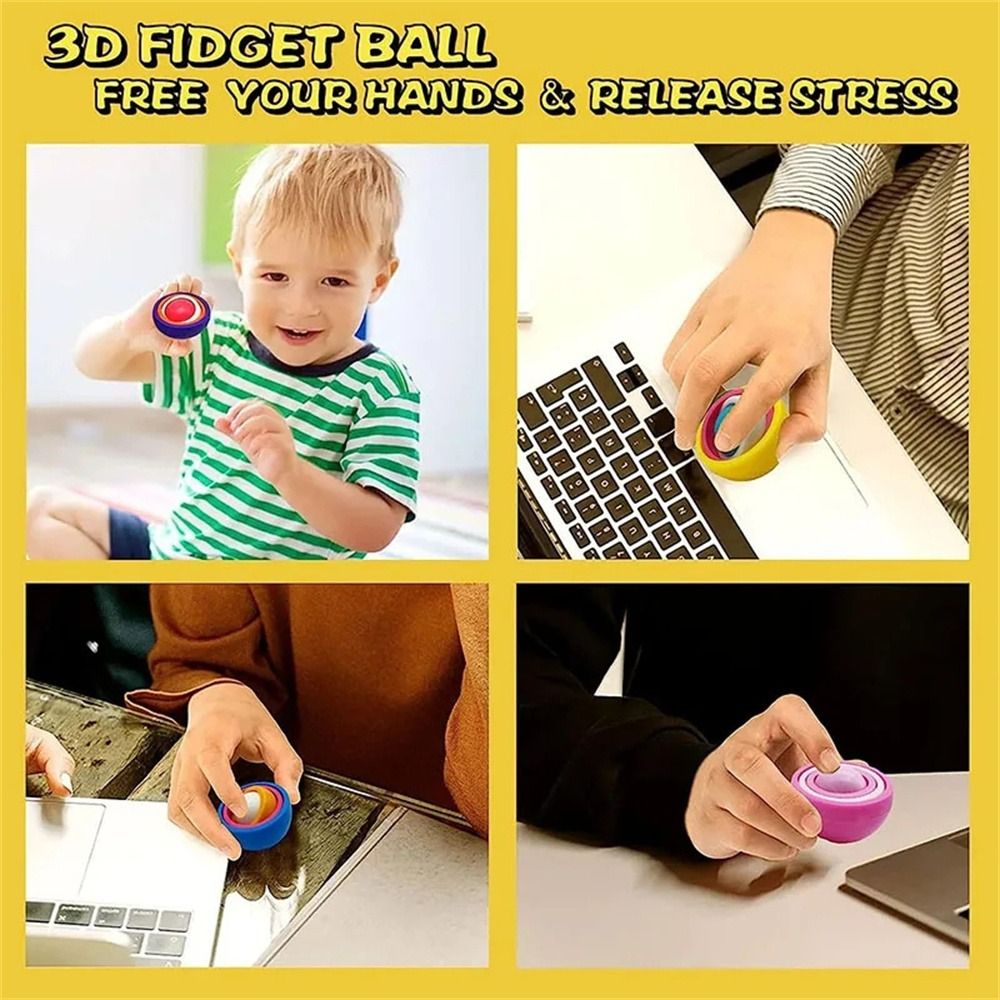 Sports Toys 3D Balls Gyroscope Sensory Toys Hand Spinner Fidget ...