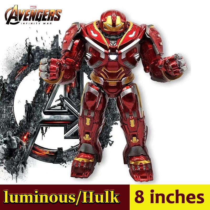 Marvel Avenger Hulk buster Mark44 20cm Action Figure LED Light Tony ...