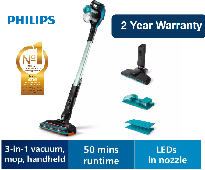 Philips FC6728/01 SpeedPro Aqua Cordless Stick Vacuum Cleaner. Captures ...