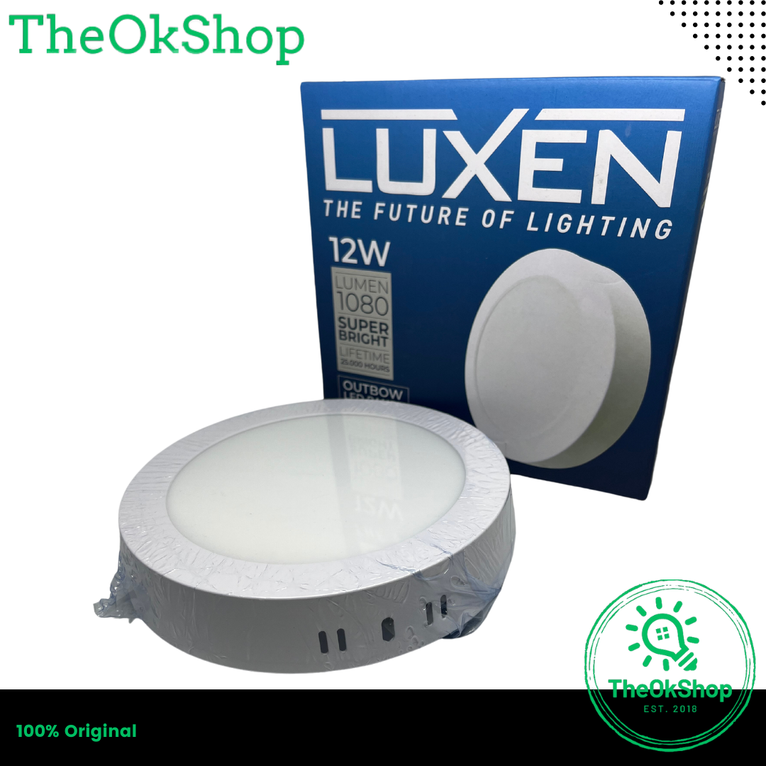 Luxen Led Panel Outbow 12w kotak/bulat Outbouw 12 Watt OB | Lazada ...