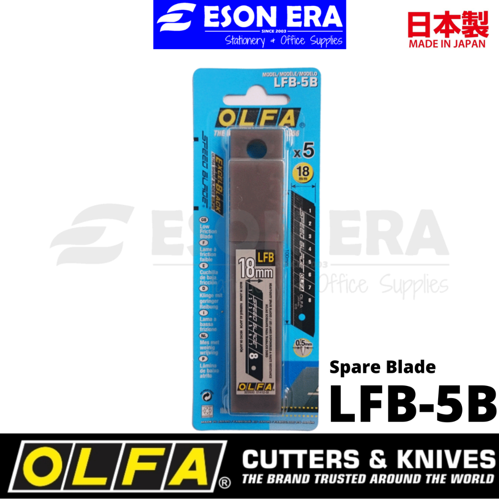 Olfa LFB-5B Low Friction Blade 18mm Made in Japan Cutter Knife Pisau | Lazada