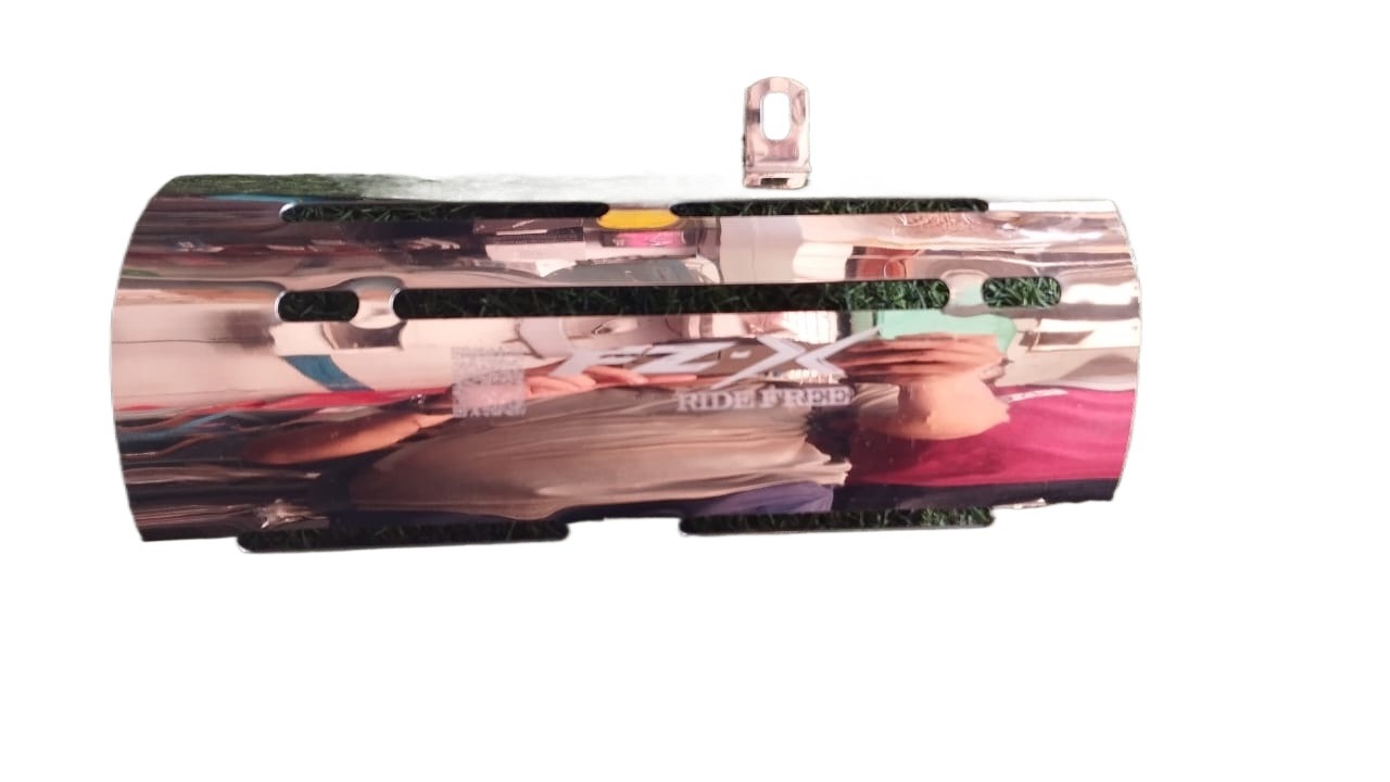 (SS) Yamaha FZX Bike Silencer Cover, Silencer Guard Silencer Muffler ...