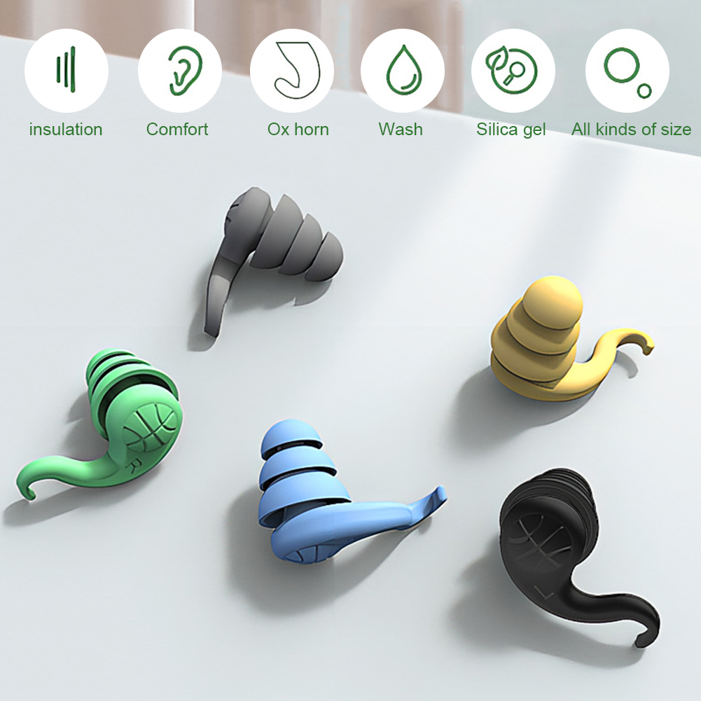 JM Silicone Soft Soundproof Ear Plugs Sleep Noise Reduction Filter for ...