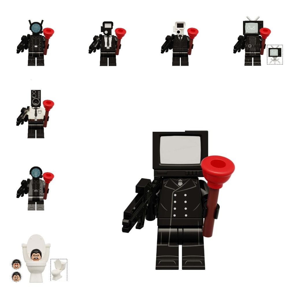 Speakerman Bricks Assembly Skibidi Toilet Skibidi Toilet Man Building ...