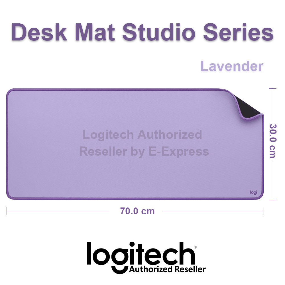 Logitech Desk Mat Studio Series แผ่นรองเมาส์ สีม่วง ของแท้ (Lavender ...
