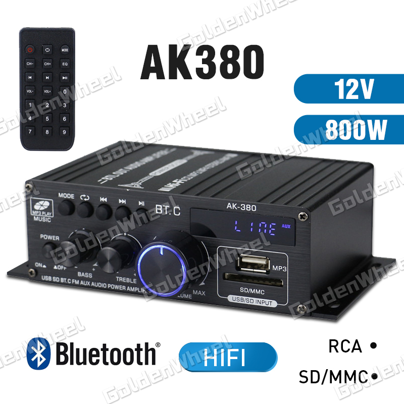 Amplifier Bluetooth Karaoke Home Theater MP3 Player FM Radio Hi POWER ...