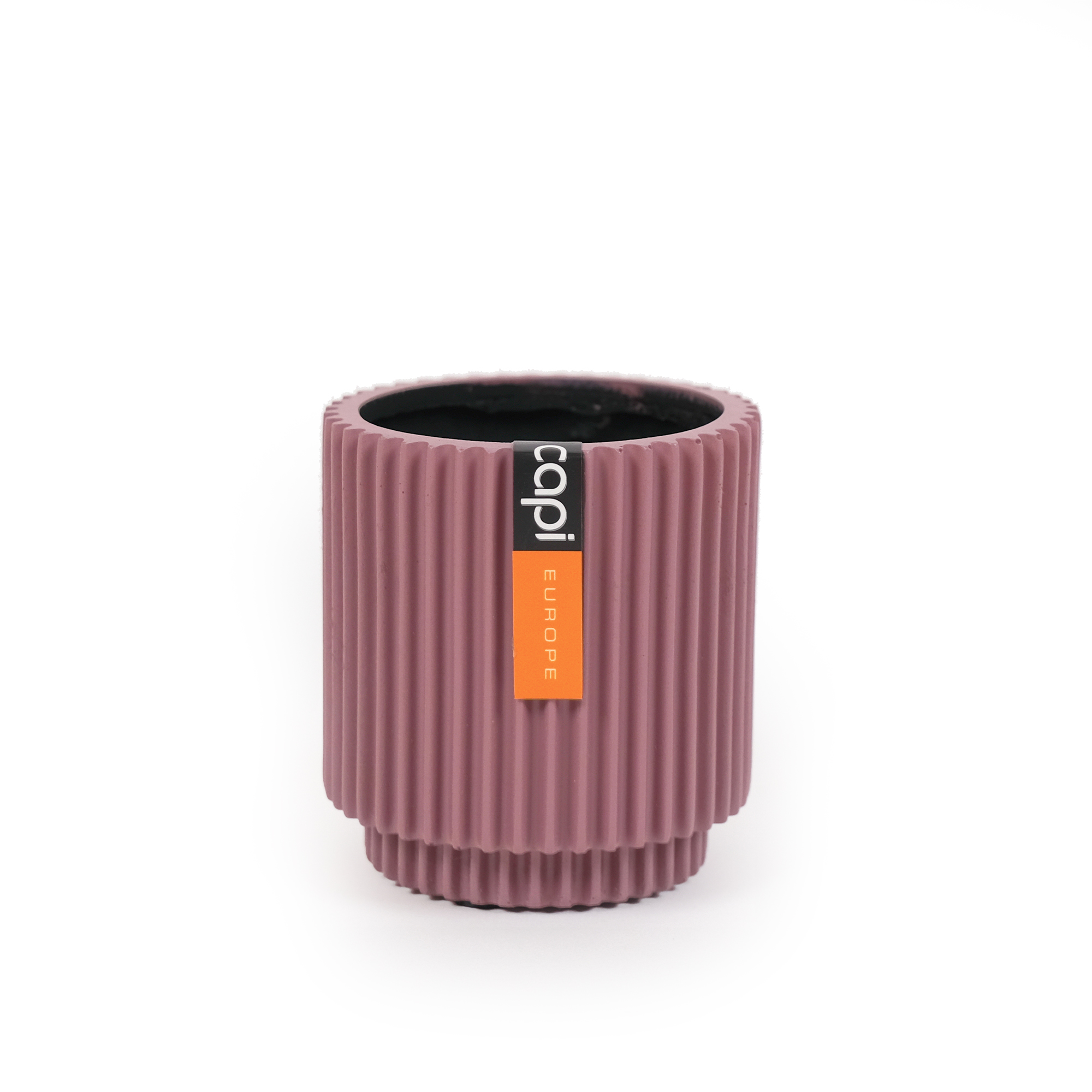 Vase Cylinder Groove Dusty pink (Size D 8 x H 9 cm) - กระถางต้นไม้ ...