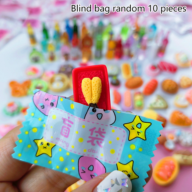 10Pcs Mini Blind Bag Random style Surprise Cartoon Bottle Food Blind ...