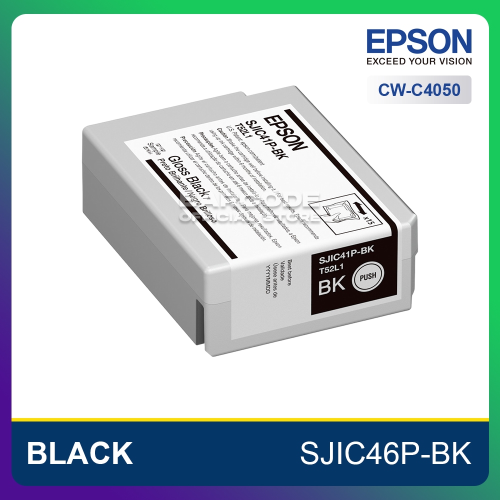 Cartridge Tinta SJIC46P-BK Black Hitam Ink For Printer Epson CW-C4050 ...