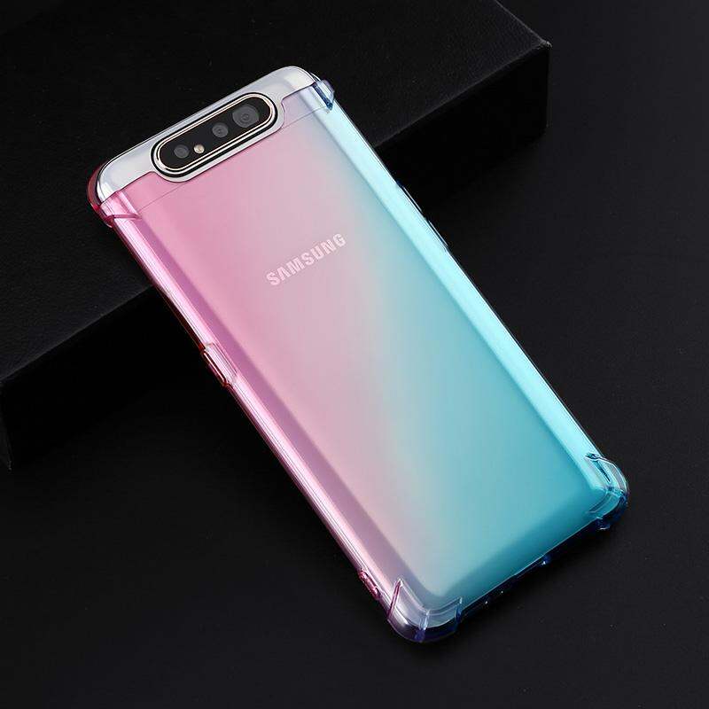 tzmar for Samsung Galaxy A80 Rainbow Aurora Anti-Shock Case Cover Back ...