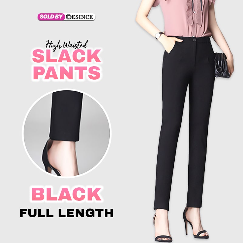 🇲🇾 DESINCE Women Elastic Slack Pants Formal Pant Smart Casual High ...