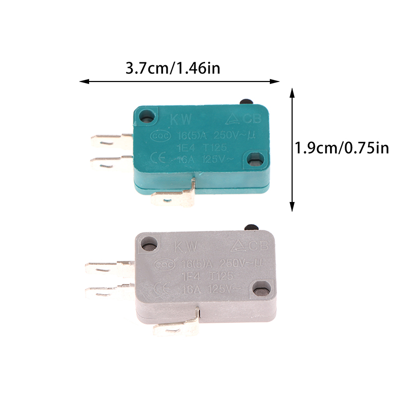 2Pcs KW16(5)A 250VAC Micro Switch For Household Microwave Oven Door ...