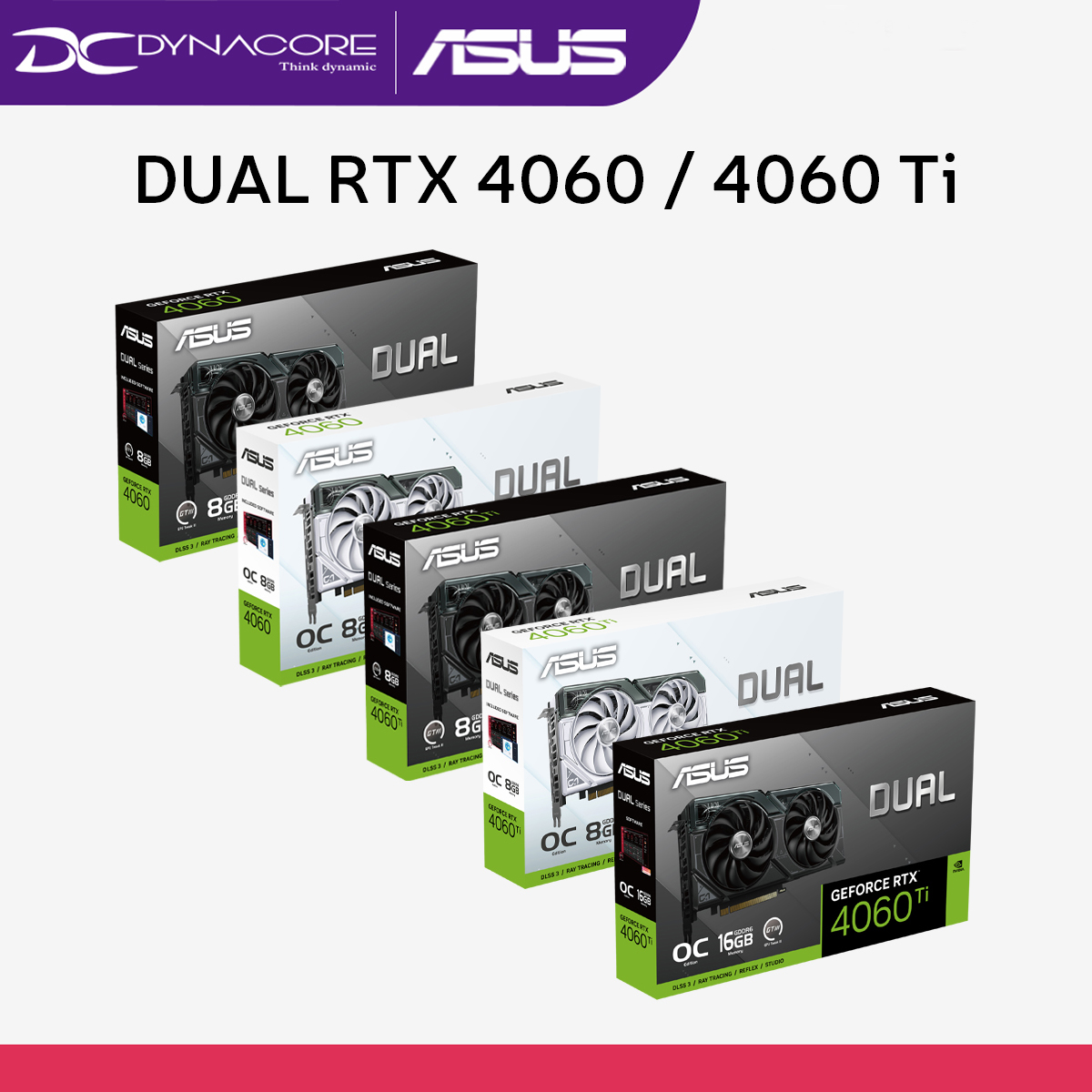 DYNACORE - ASUS Dual GeForce RTX 4060 / 4060 Ti OC Edition 8GB GDDR6 Graphics Card RTX4060 ...