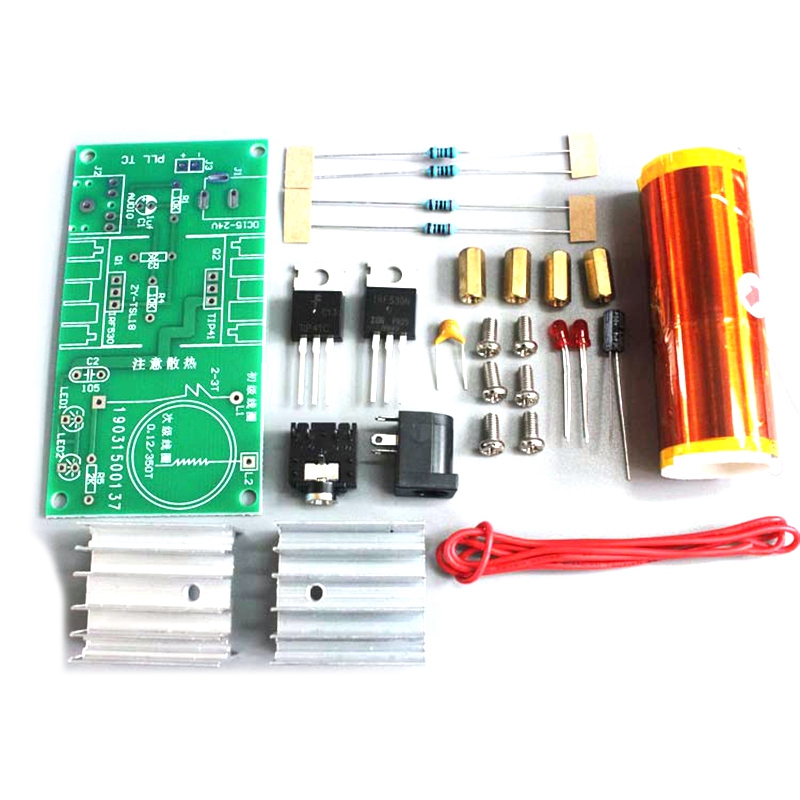 1Set Mini for Tesla Coil Kit 15W Mini Music Tesla Coil Plasma Speaker ...
