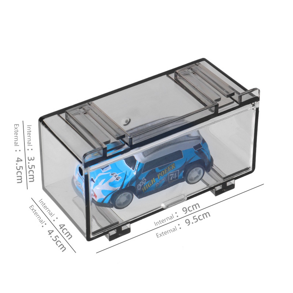 Transparent 1:64 Toy Model Cars Display Box 1 Grids Acrylic Storage Box ...