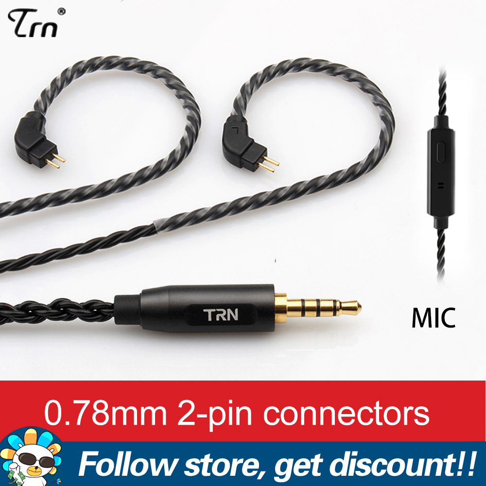 FAAEAL Cáp Tai Nghe TRN A3 6 Lõi Cáp Đồng Độ Tinh Khiết Cao 3.5Mm Với Đầu Nối MMCX/2Pin 0.75Mm 0 ...