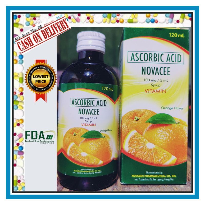 NOVACEE ASCORBIC ACID 120ml Syrup Vitamin | Lazada PH