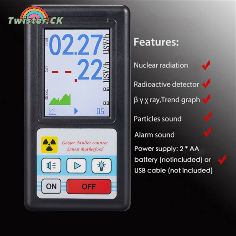 Twister.CK Nuclear Radiation Detector Beta Gamma X-ray Battery Powered ...