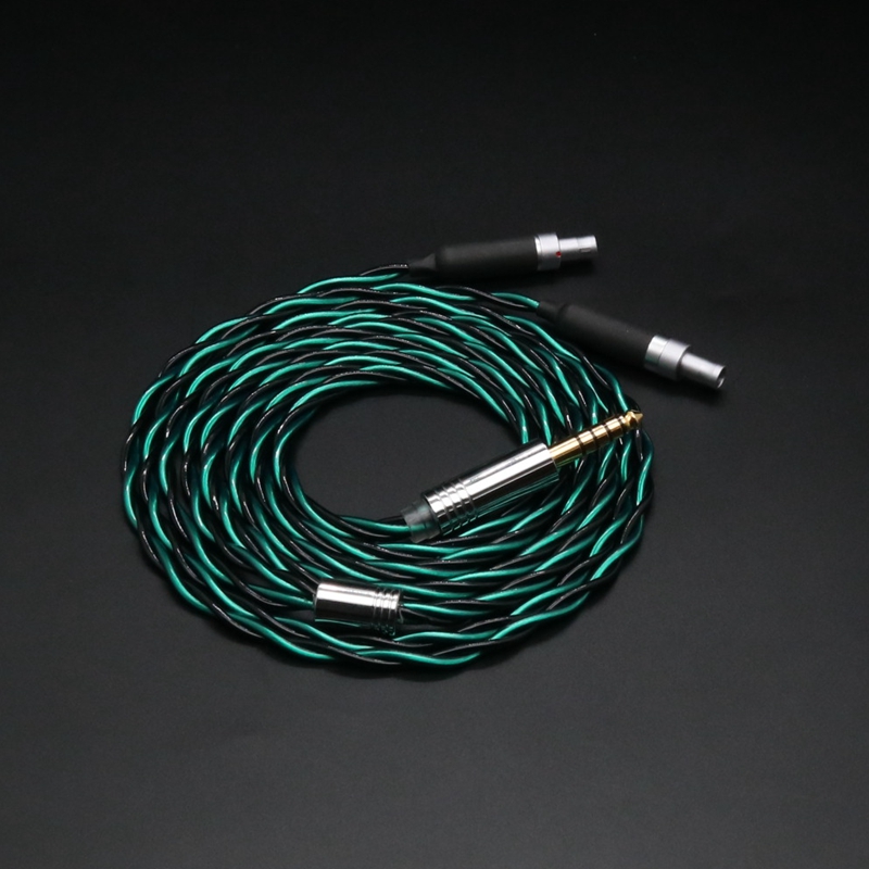 XINHS-A05 HiFI DIY MMCX 4-core 7N OCC+silver plated palladium modular plug headphone cable ...