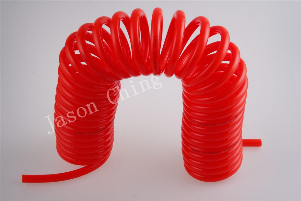 10mm Od 6 Meters Long Pu Pneumatic Recoil Air Tubing Coil Spring Hose ...
