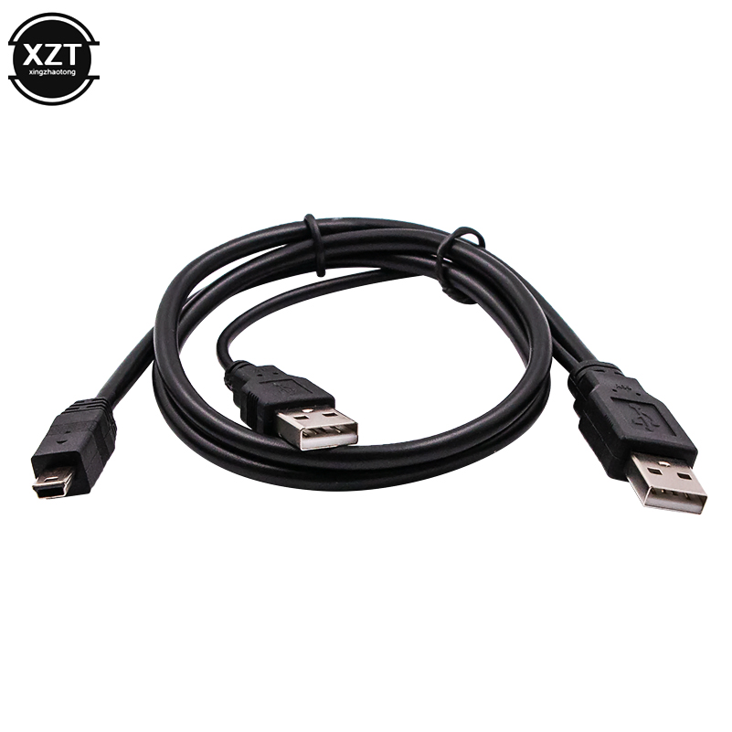 【VogueVenture】2 in 1 USB 2.0 Double A Type 2A Male to Mini 5 Pin Male Y ...
