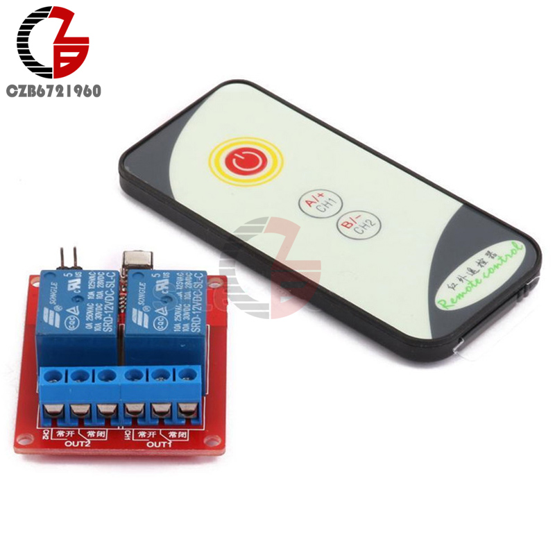 【TrendGlobe】2 Channel 2CH 5V 12V 24V IR Infrared Remote Control Switch ...