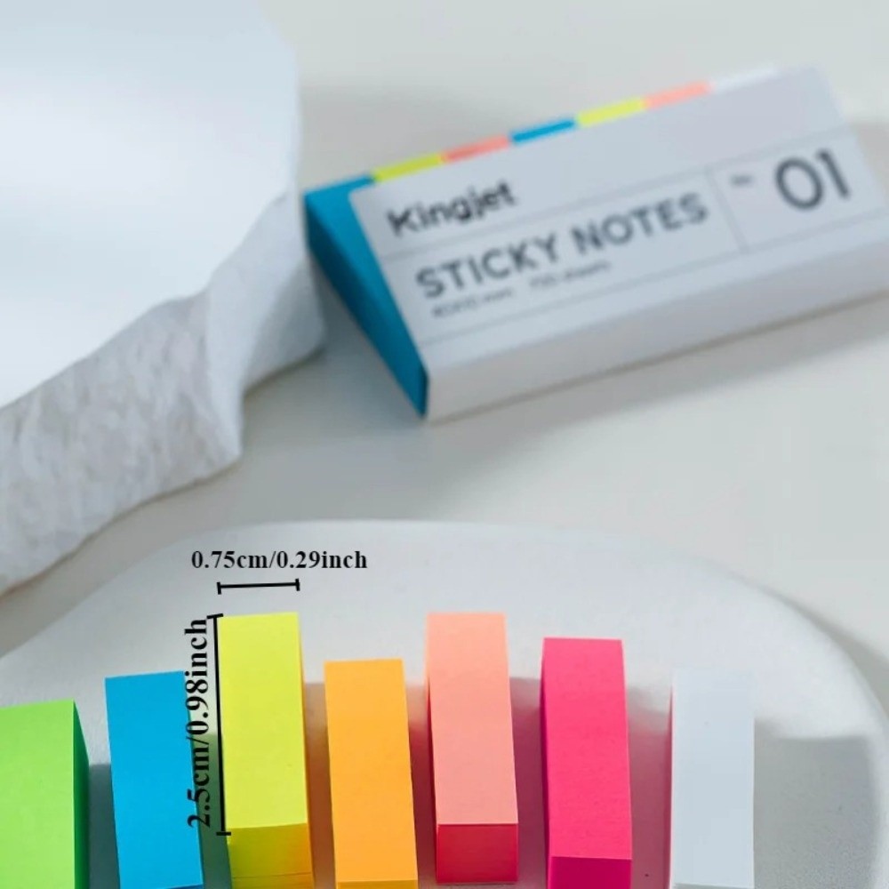 Mini 800 Sheets Sticky Notes Page Marking Self-Adhesive Fluorescence ...