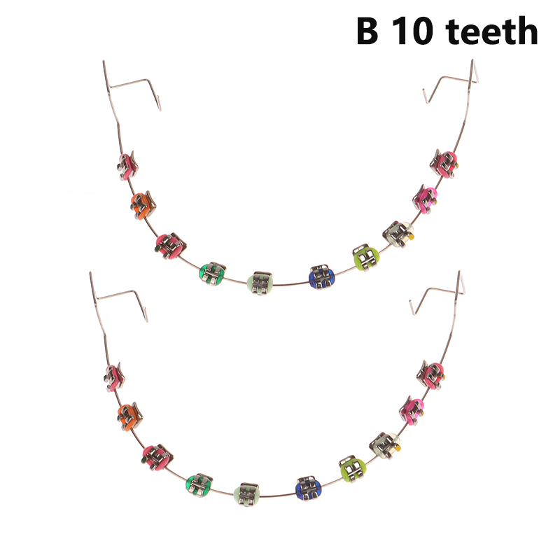 2Pcs Dentistry Fake Brackets Braces Teeth Temporary Dental Decoration ...