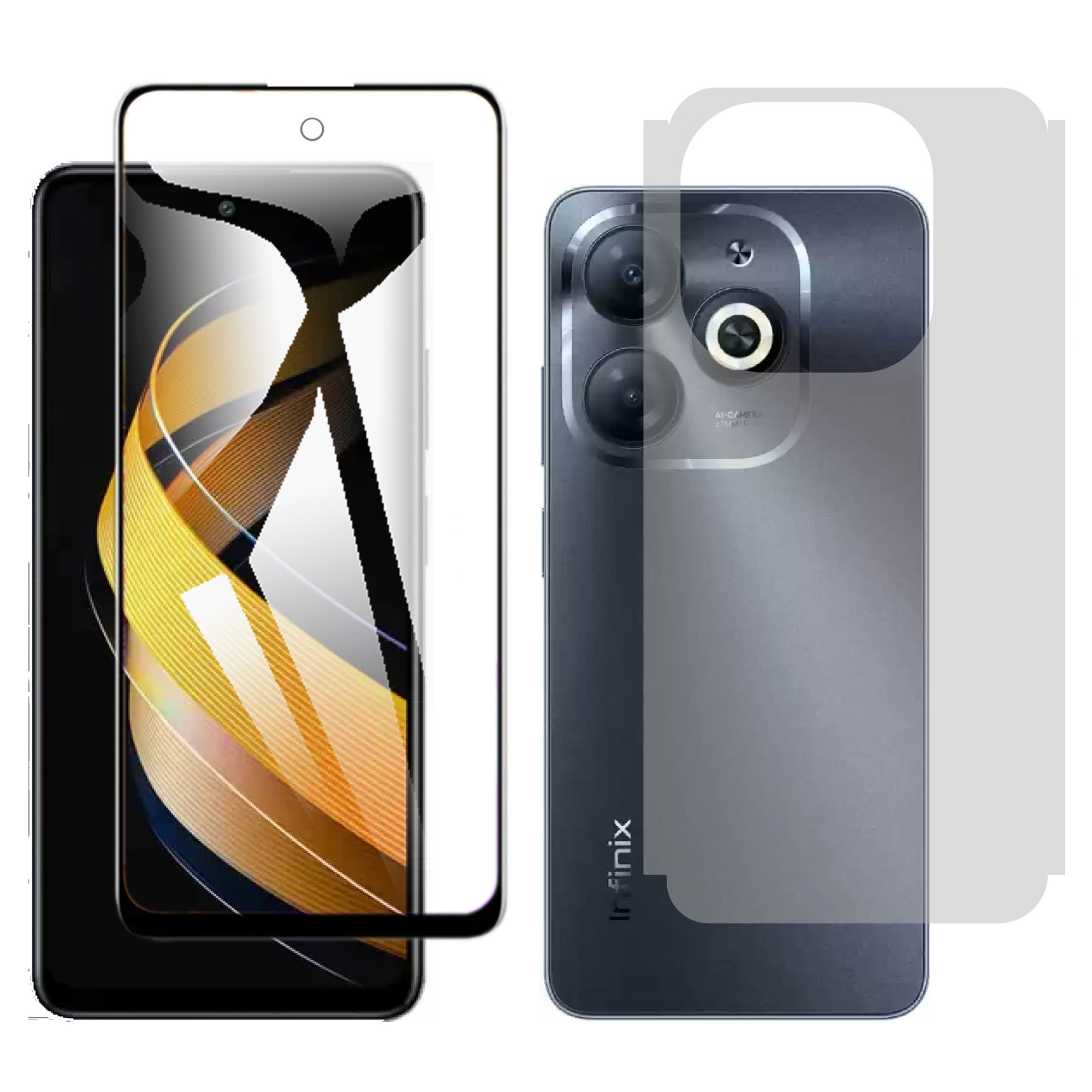 Infinix Smart 8 Pro 9D Full Glue Edge-to-Edge Coverage Screen Protector ...