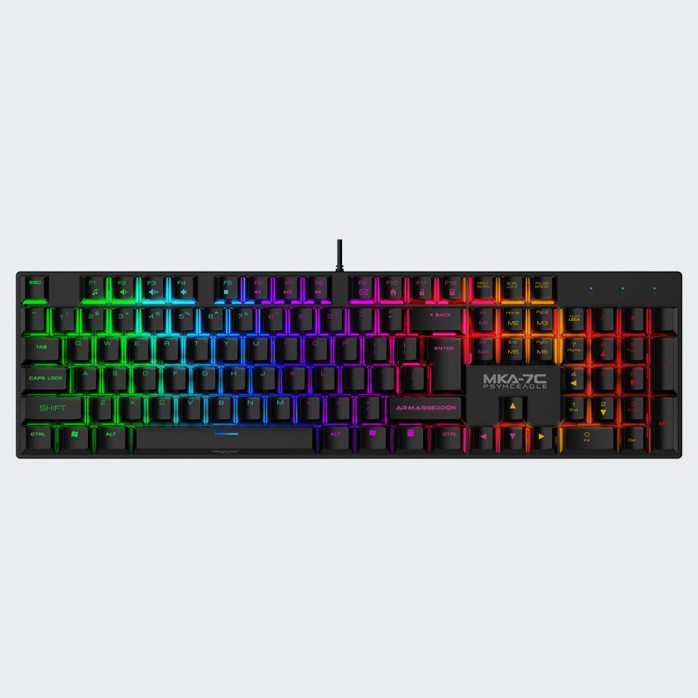 Armaggeddon Gaming Mechanical Keyboard MKA-7C PSYCHEAGLE Wired RGB 104 ...
