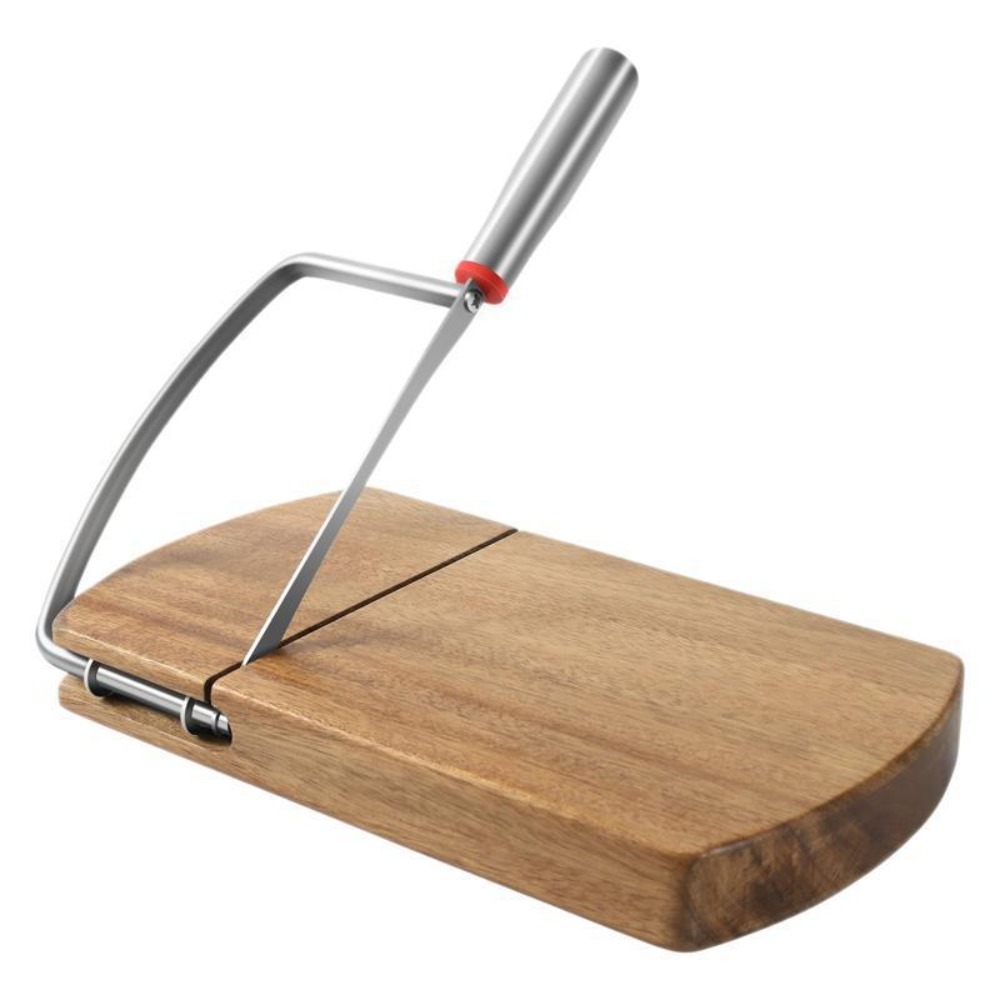 Household Manual Acacia Wood Cheese Slicer Stainless Steel Handle ...