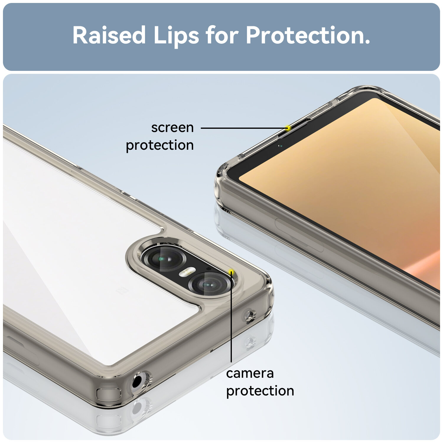 lthmy for Sony Xperia 1 VI case Transparent Hard Back with Shockproof ...